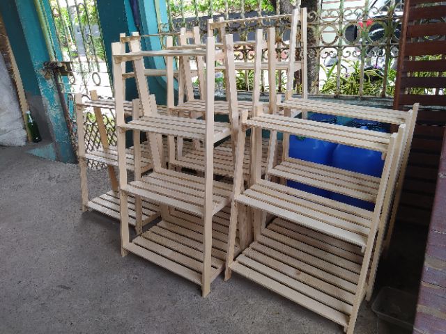 Wooden plant rack palochina 3Layers racks (disassemble) | Shopee ...
