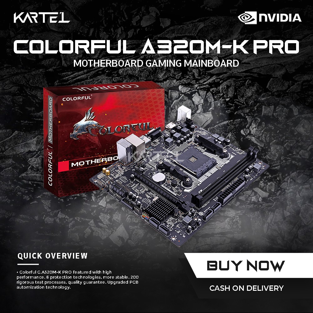 Colorful A320M-K Pro YV14 A320 Ryzen AM4 mATX Motherboard | Shopee ...