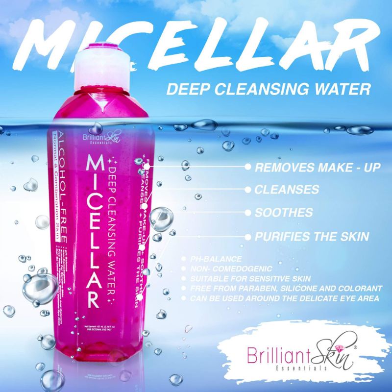 Brilliant Micellar Deep Cleansing Water 100ml | Shopee Philippines