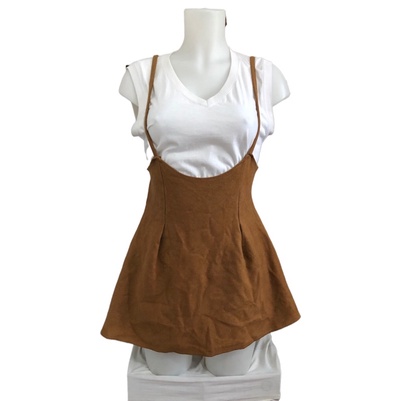 Brown Mini Jumsuit Dress Korean Outfit ( XSmall to Medium ) | Shopee ...