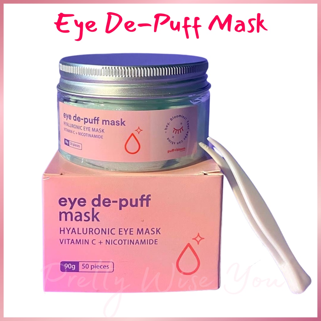 Puff and Bloom Eye De-Puff Mask Hyaluronic Eye Mask with Vitamin C and ...