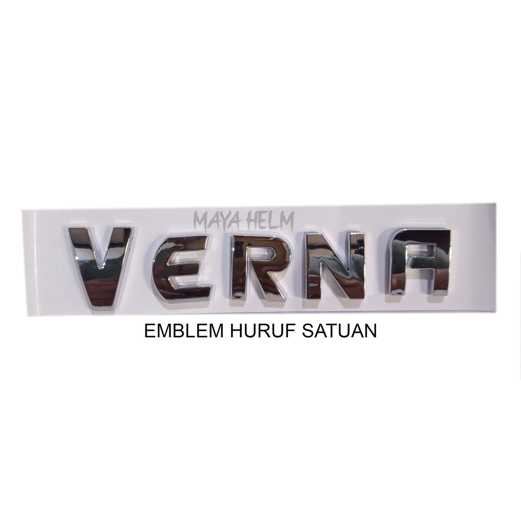 Hyundai Verna Chrome Car Logo Emblem Separate Letters - UniTop
