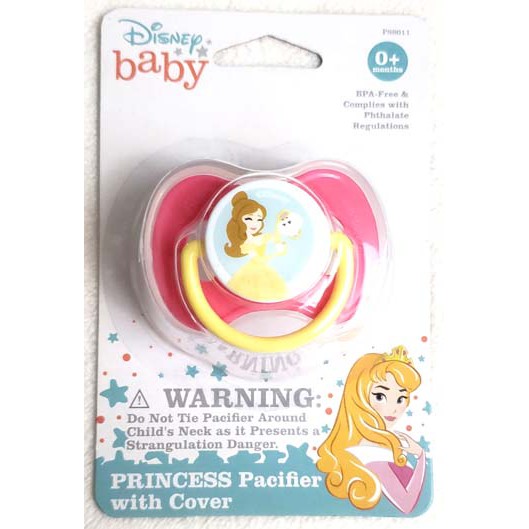 DISNEY BABY BELLE PACIFIER WITH COVER, DARK PINK. IMPORTED FROM THE USA ...