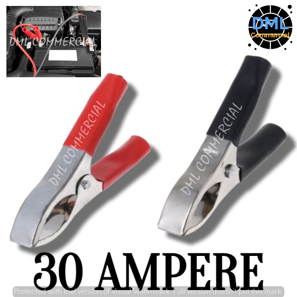 (DML-5004) 1 PAIR Car Battery Clips Alligator Clips Connector Plug ...