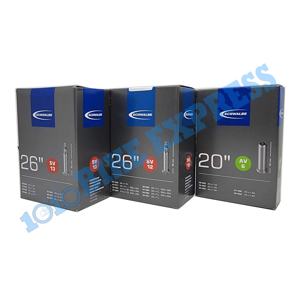 Schwalbe Inner Tube Presta And Shrader Sv12 Sv13 Sv15 Av12 | Shopee Philippines