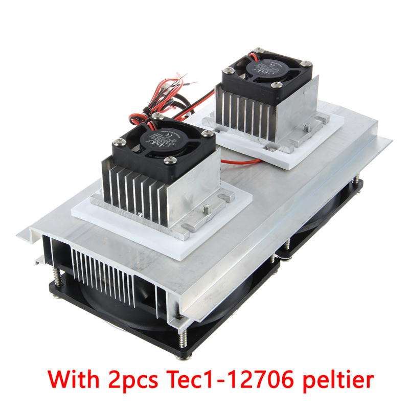 AC 12V 10A 120W Thermoelectric Peltier Refrigeration Cooling System Kit 12V Dual-core DIY ...
