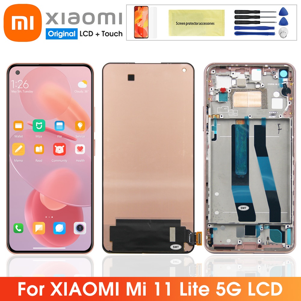 Original 6.55" Display For Xiaomi Mi 11 Lite 5G M2101K9G M2101K9C LCD ...