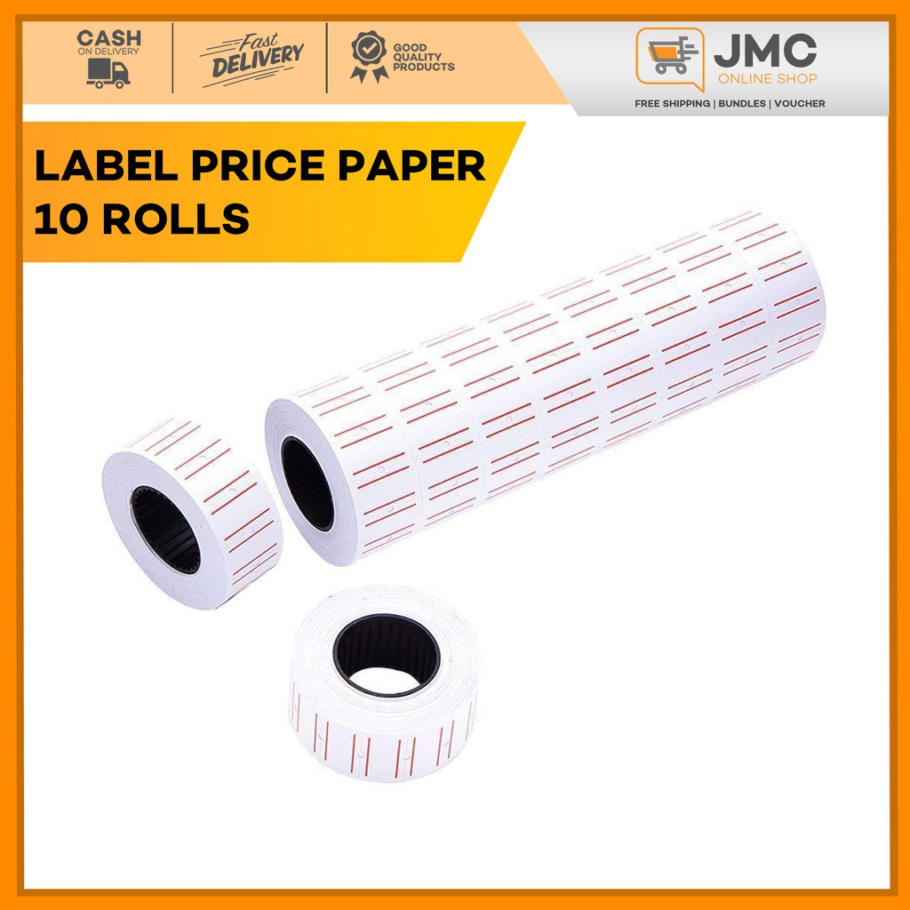 Price Label Tape Paper Tag Price for Price Labeller 10 Rolls 20 x 12mm ...