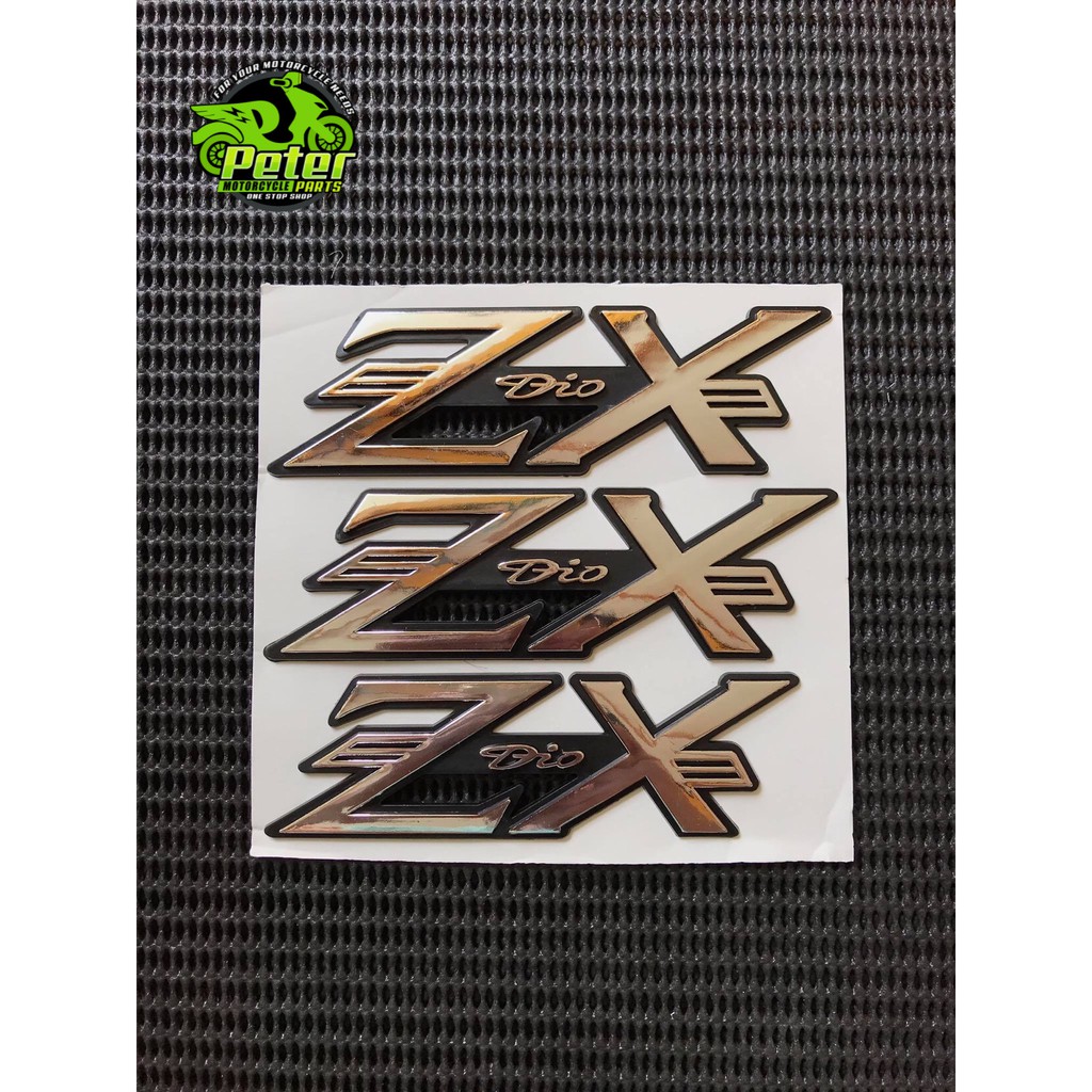 HONDA DIO 3 ZX EMBLEM (SILVER) | Shopee Philippines