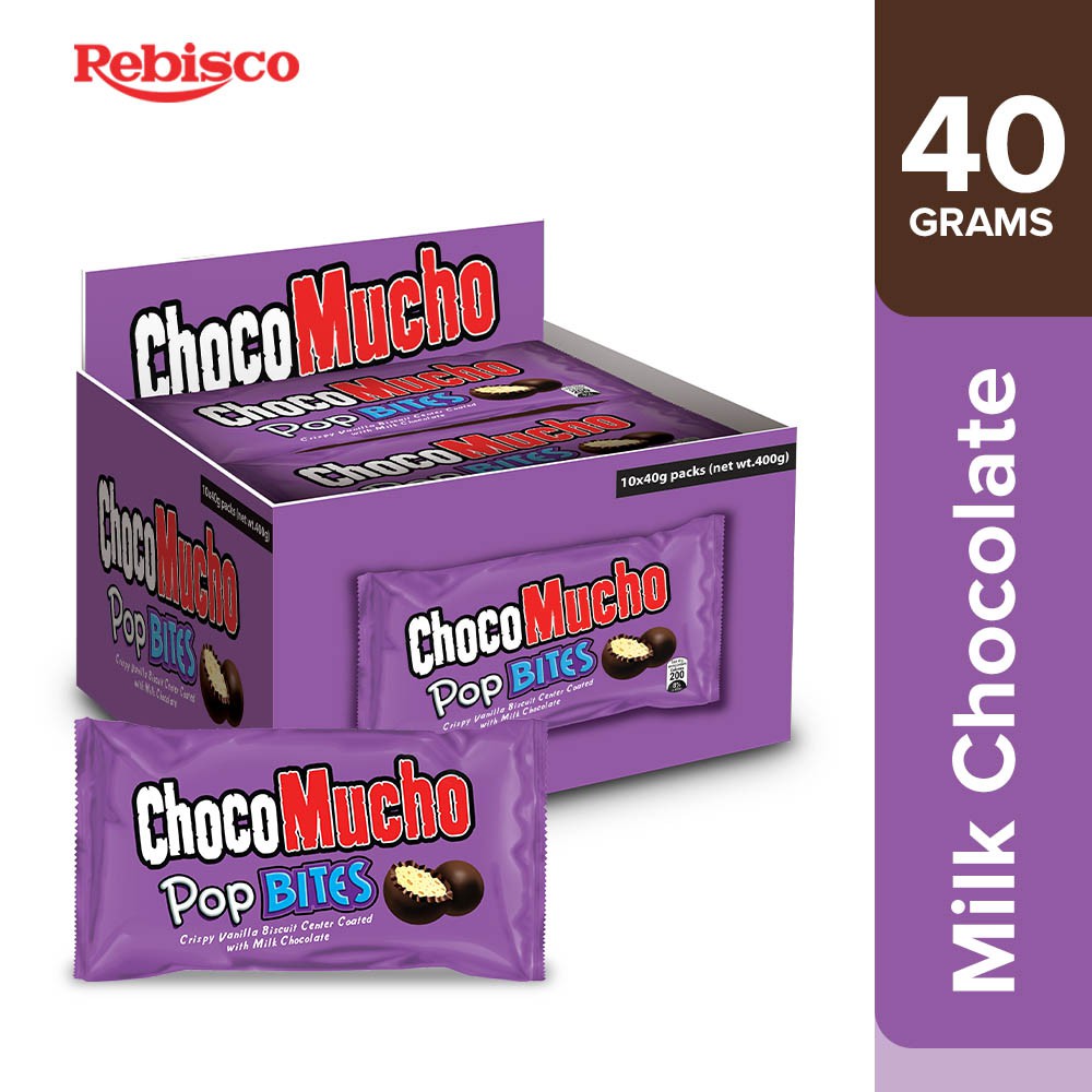 Choco Mucho Pop Bites Milk Choco 40G | Shopee Philippines