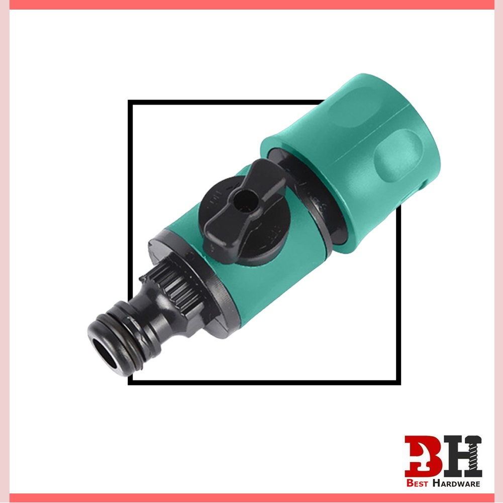 Plastic Garden Hose Quick Connect with Shutoff Valve , Male (Quick ...