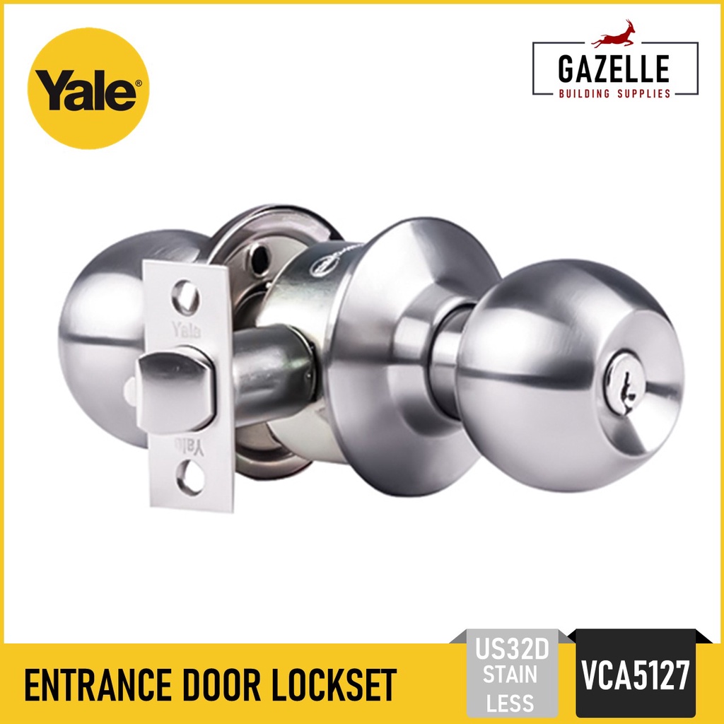 Yale Entrance Door Lock Set Door Knob Lockset Entrance / Bathroom ...