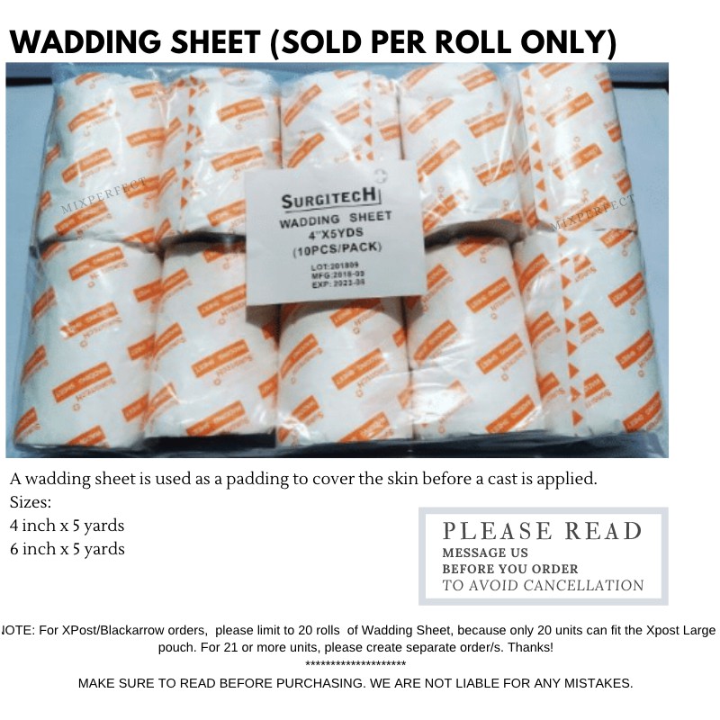 Wadding Sheet (Surgitech) (Sold per PIECE) MIX-JZ | Shopee Philippines