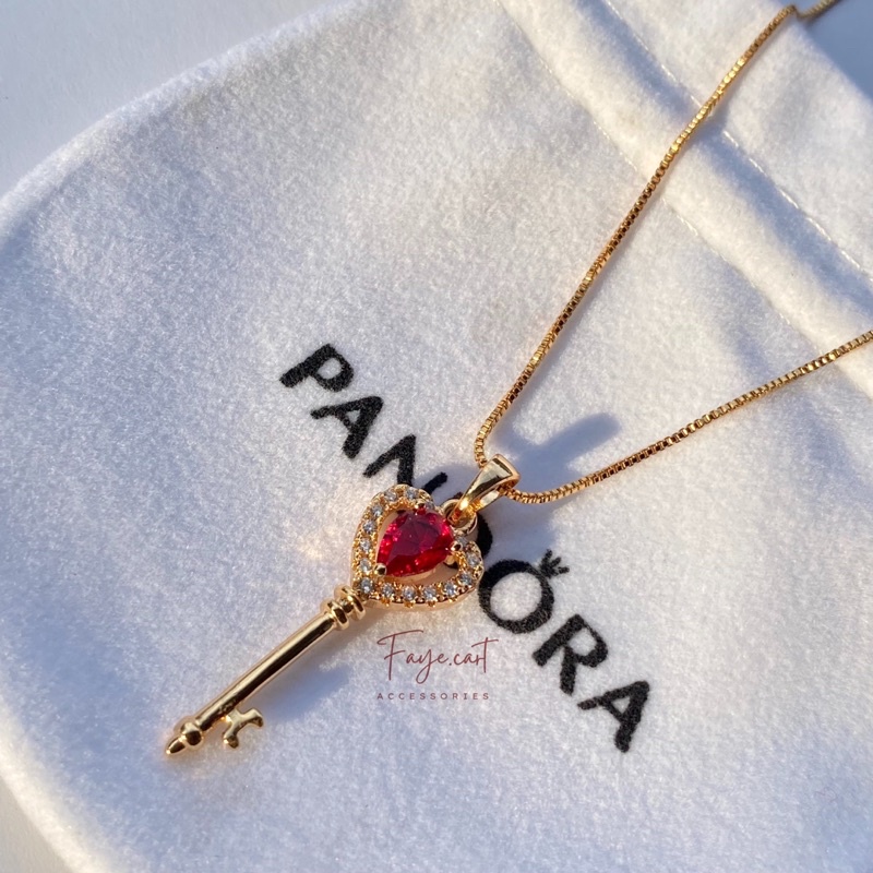 Pandora Inspired Key Heart Necklace | Shopee Philippines