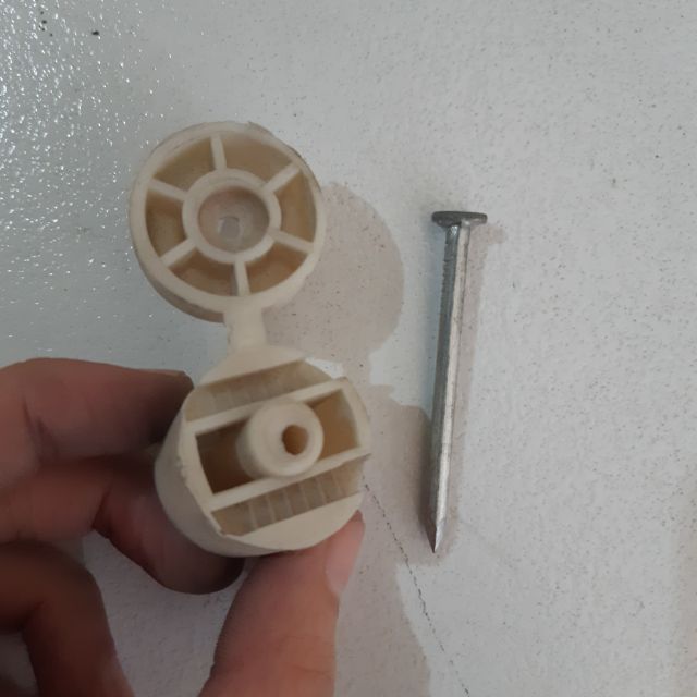 Split Knob (set of 10 pcs) with Nail Electrical PVC Split Knob | Shopee ...