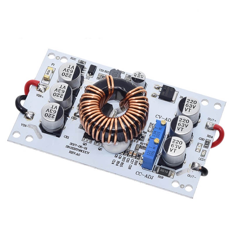 600W Aluminum Plate DC-DC Boost Converter Adjustable 10A Step Up ...