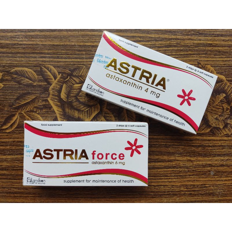 Astria astaxanthin 4mg/Astria force astaxanthin 6mg (1box 2strip @6 ...