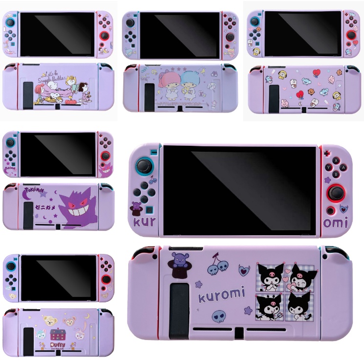 Nintendo Switch Oled Case NS Switch Purple cartoon BTS BT21 TPU ...