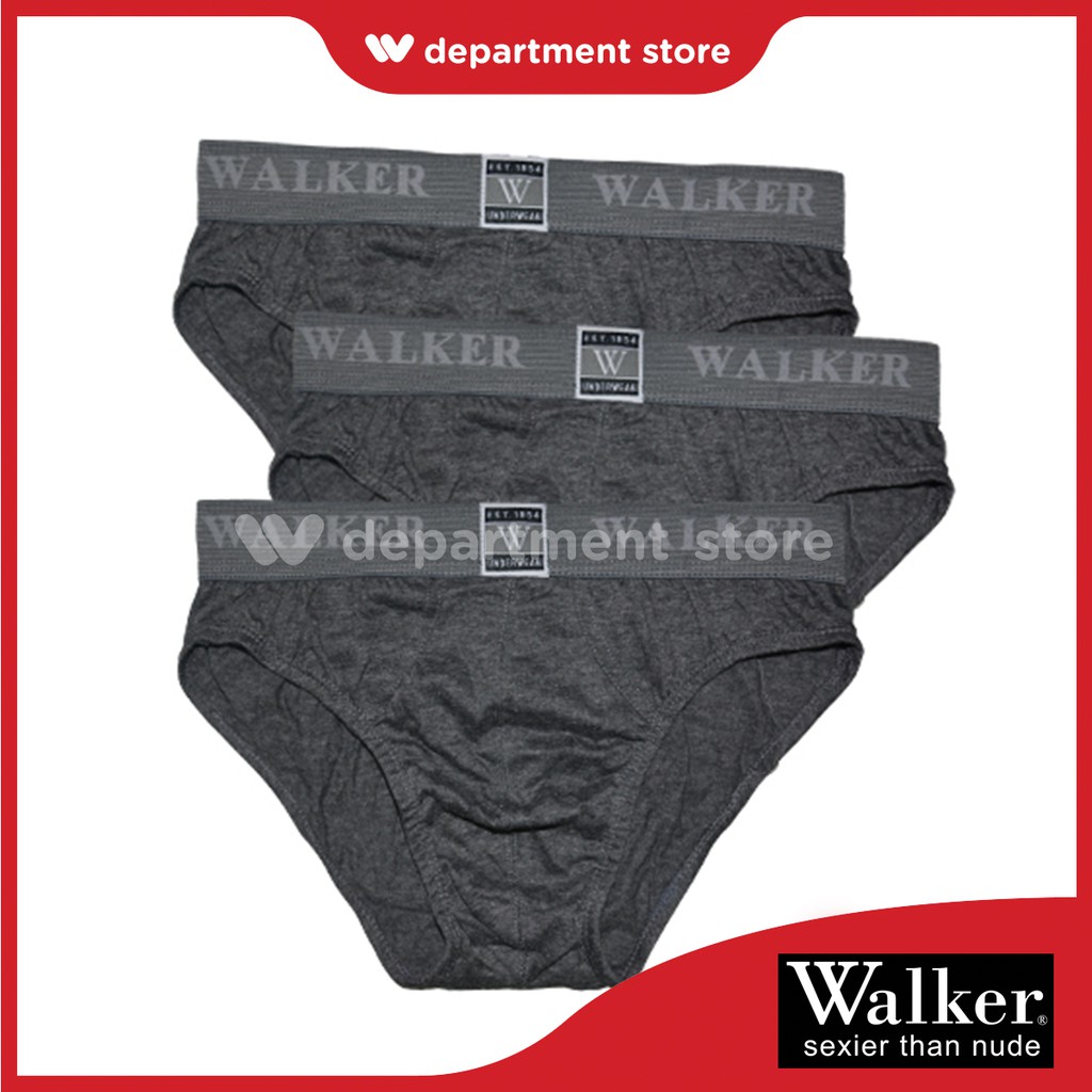 WALKER 100% Authentic Mens Kinetic High Cut Brief 3pcs Gray | Shopee ...