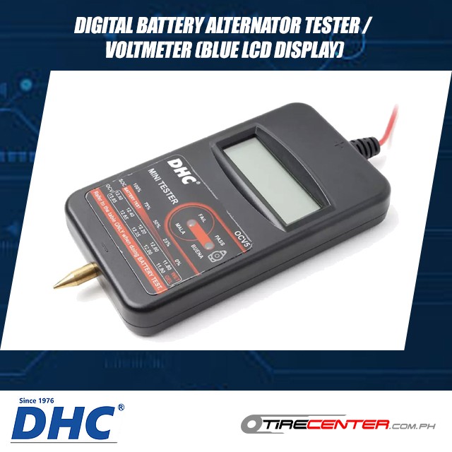 DHC OCV-5 Digital Battery Alternator Tester / Voltmeter (Blue LCD ...
