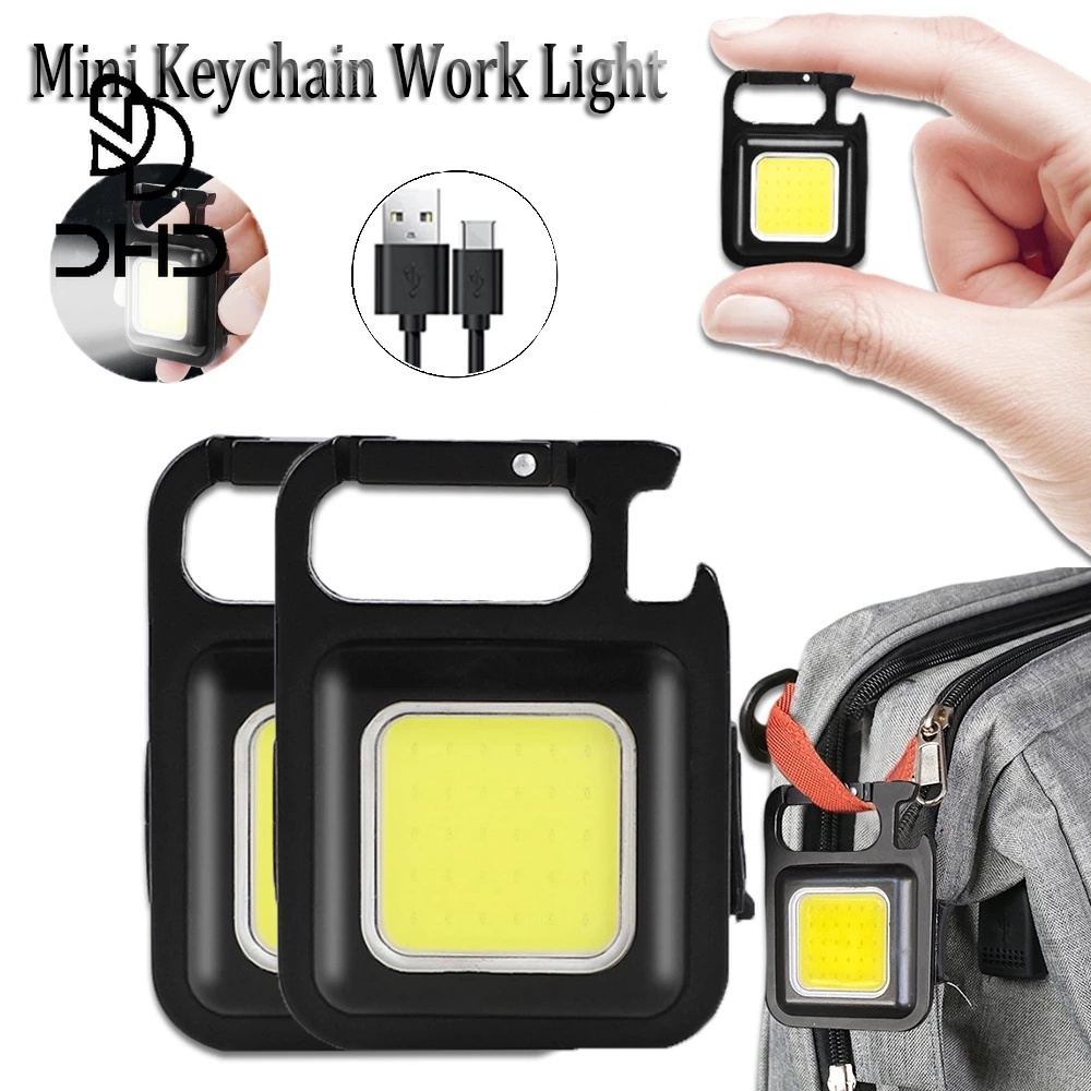 DHD Multifunctional USB Rechargeable COB Work Lamp/ Mini Keychain LED ...