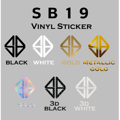 kraftitaph SB19 Logo Vinyl Stickers | A'TIN | Waterproof Holographic ...