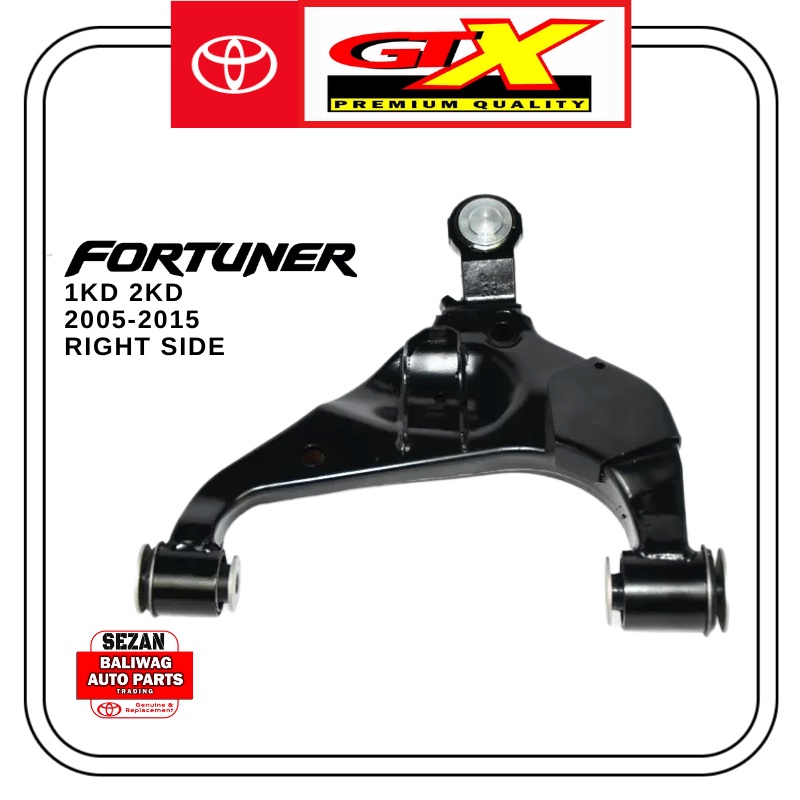 GTX FRONT SUSPENSION ARM LOWER RIGHT TOYOTA FORTUNER 2005-2015 48068 ...