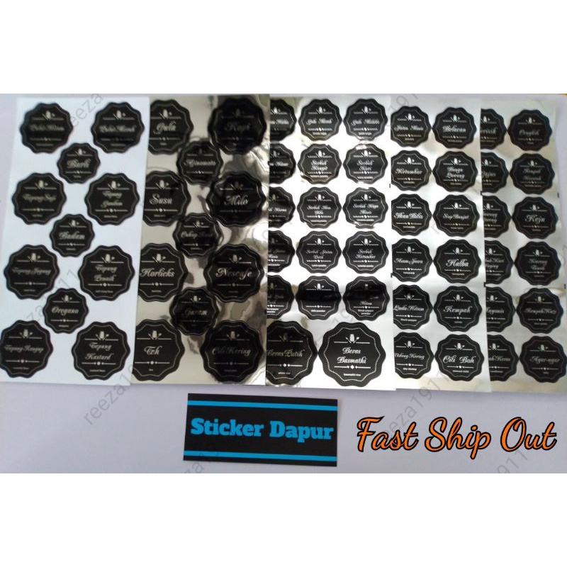 Kitchen Ingredients Label Sticker Dapur BM & English | Shopee Philippines