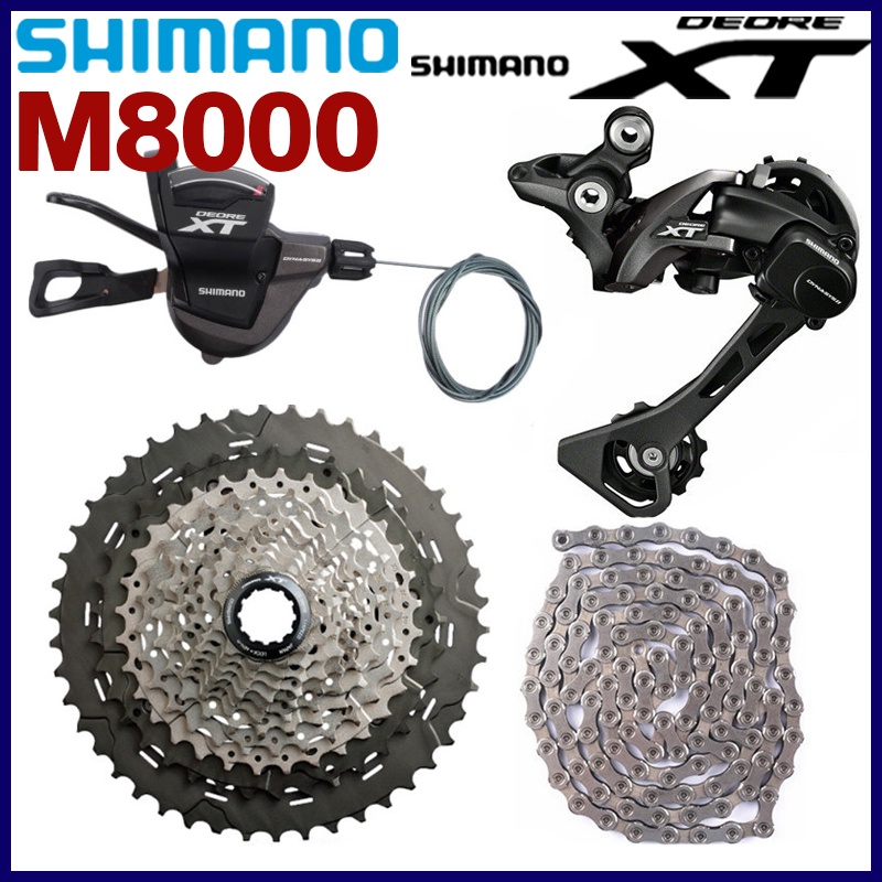 Shimano XT M8000 SLX M7000 1x11 Speed Groupset For MTB Bicycle M8000 Sunshine Cassette HG601 ...