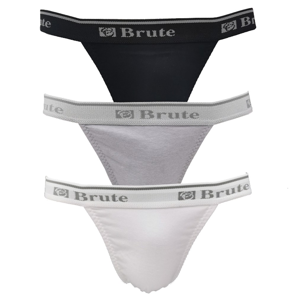 Brute Men's Twill Tanga Cotton Briefs (set of 3) | Shopee Philippines