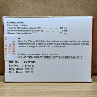 REVITAPLEX Multivitamins + Vitamins B-Complex 100 Tablets | Shopee ...