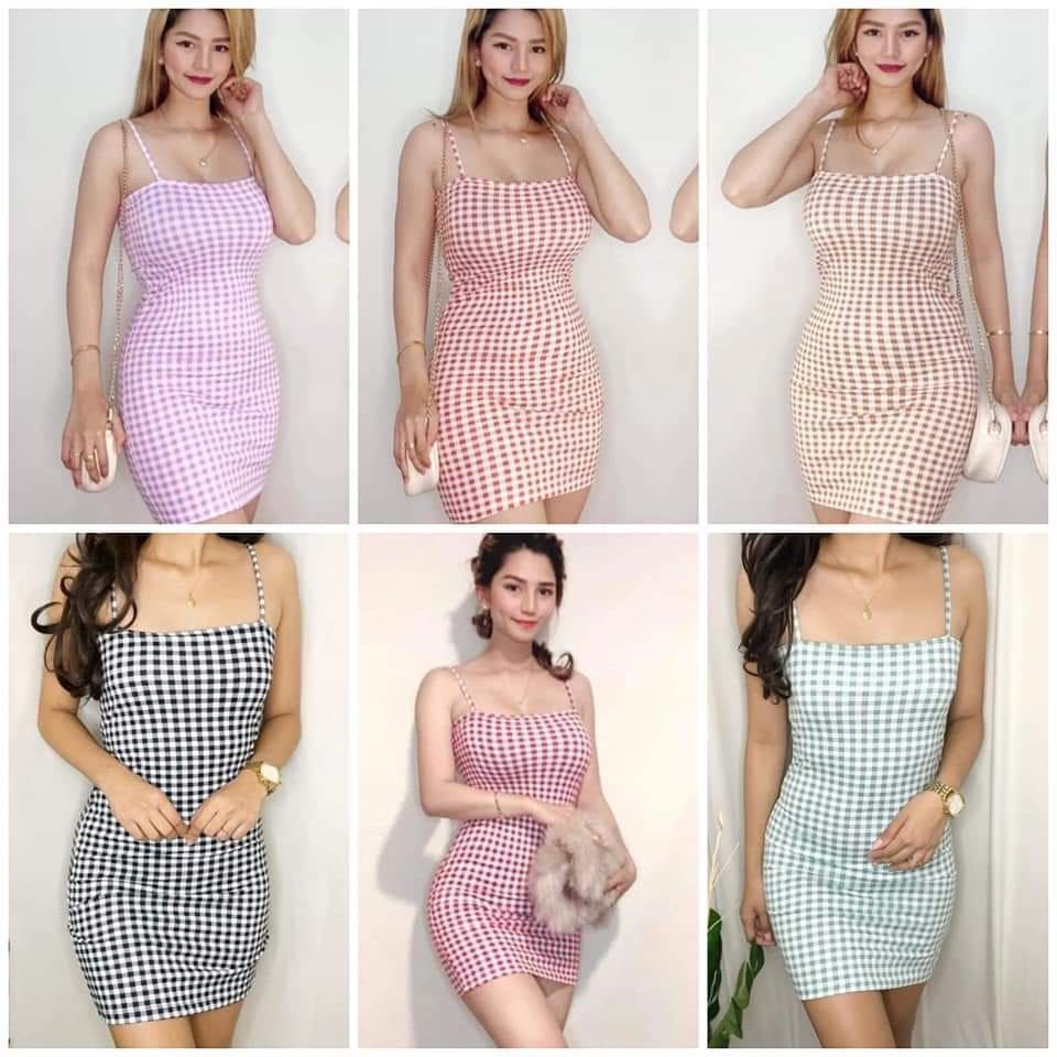 COD DVX #5585 Fashion Trendy Korean Sando Sleeveless Mini Dress Bodycon ...