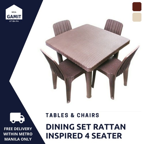 JOLLY - RATTAN DINING SET 4 SEATER ( FREE DELIVERY WITHIN METRO MANILA ...