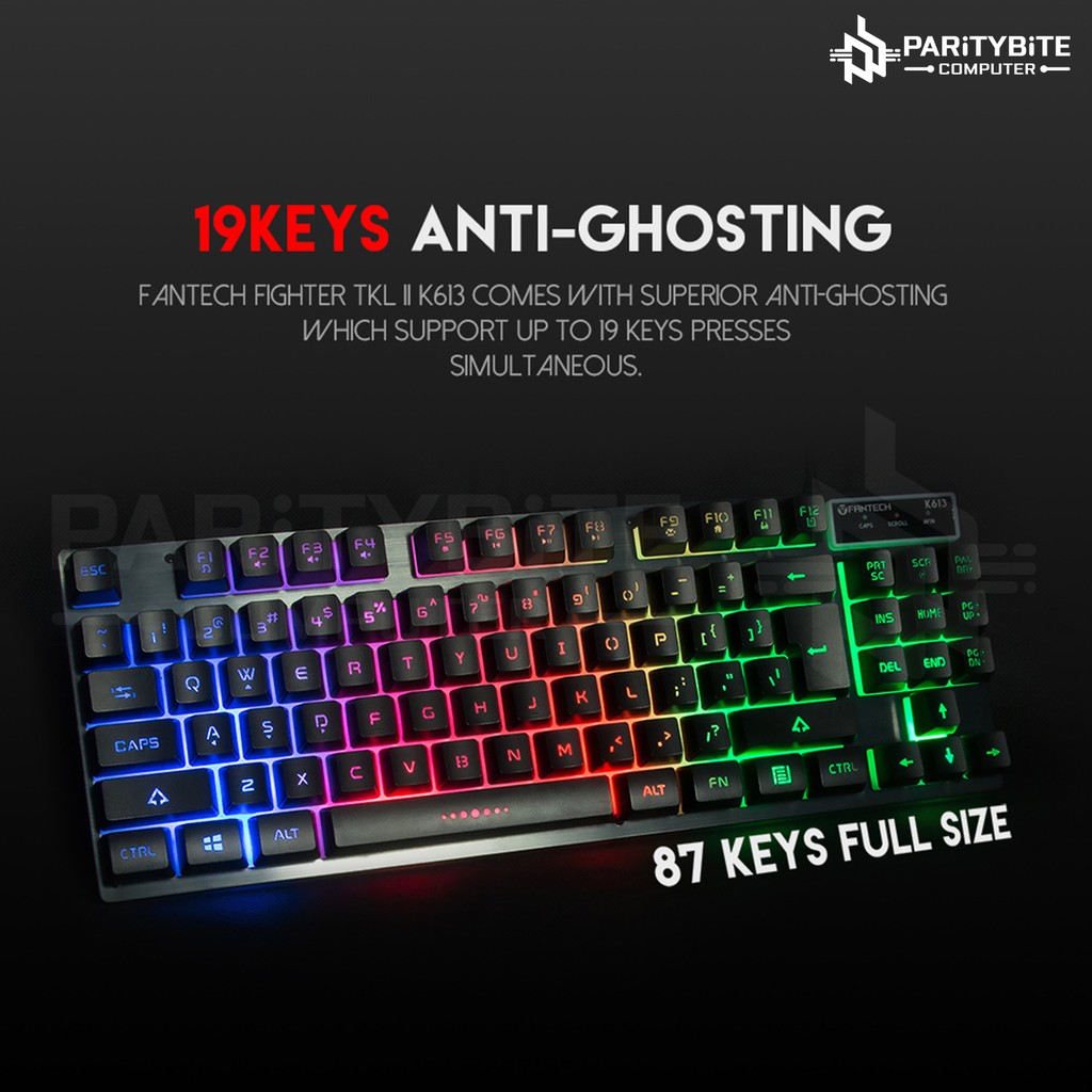 Fantech K613 Fighter TKL II Tournament Edition Gaming Keyboard NO ...