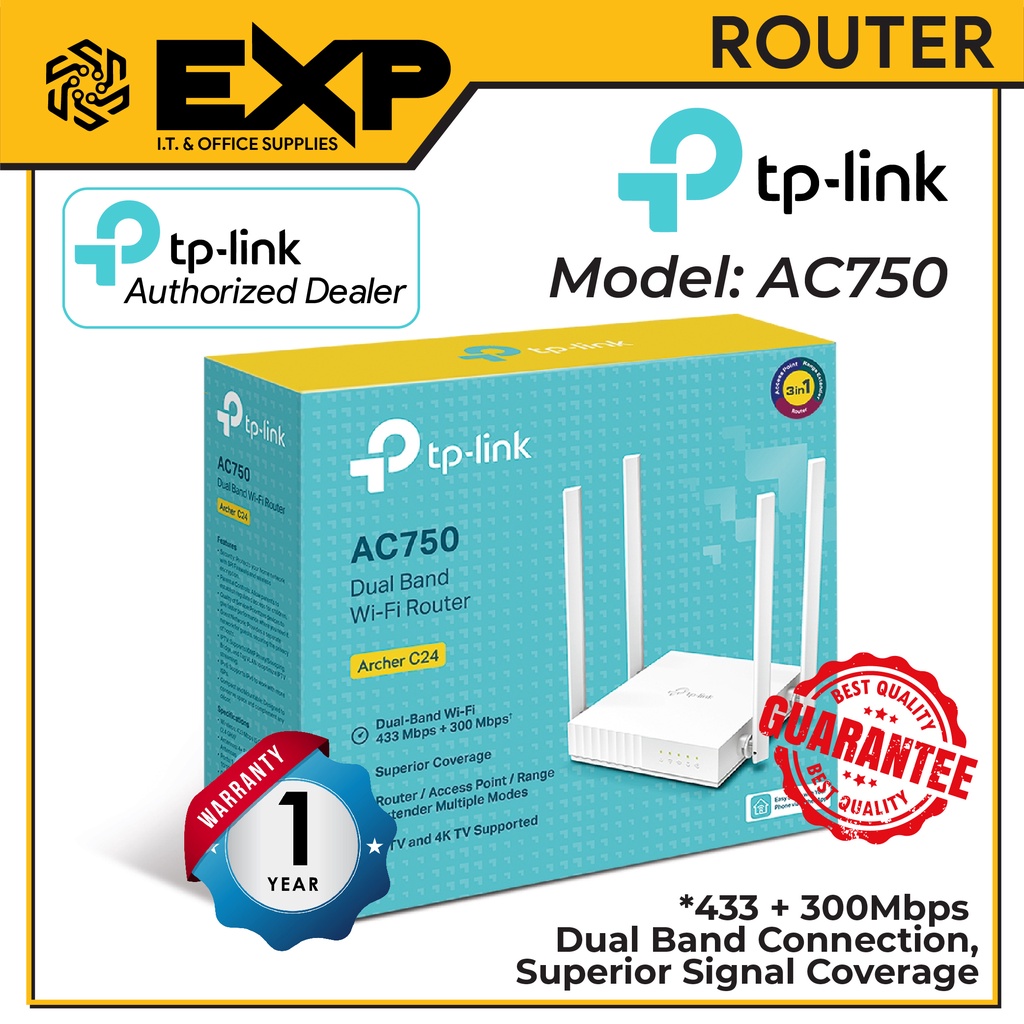 TP-LINK - AC750 Dual Band Wireless Router (4 Antennas) | Shopee Philippines