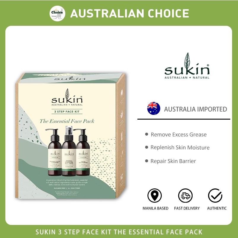 Sukin 3 Step Face Kit - The Essential Face Pack | Shopee Philippines