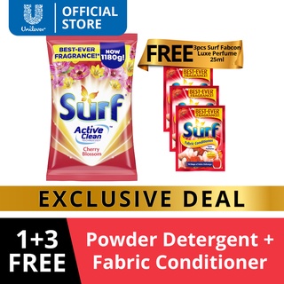 Buy Surf Detergent Powder Cherry Blossom 1.18kg get FREE 3 pcs Surf ...