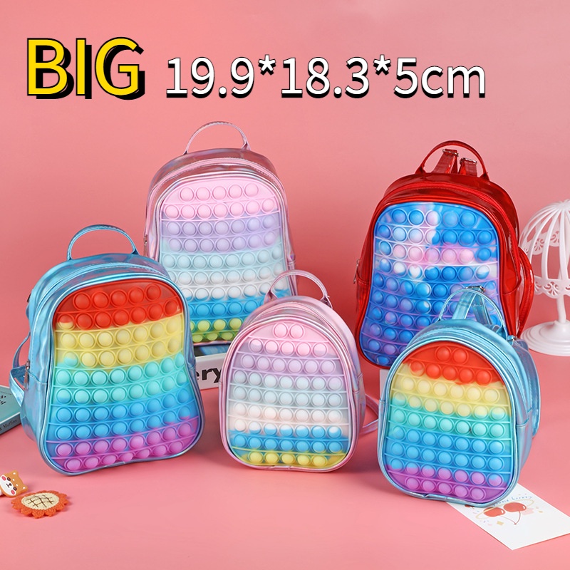 Big Size Pop It Backpacks Push Bubble Student Bag for Girls Boys Gift ...