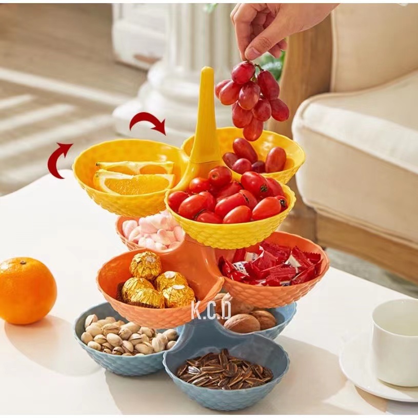 Stacked Fruit Plate Candy Dish Living Room Home Multi-Layer Stacked ...