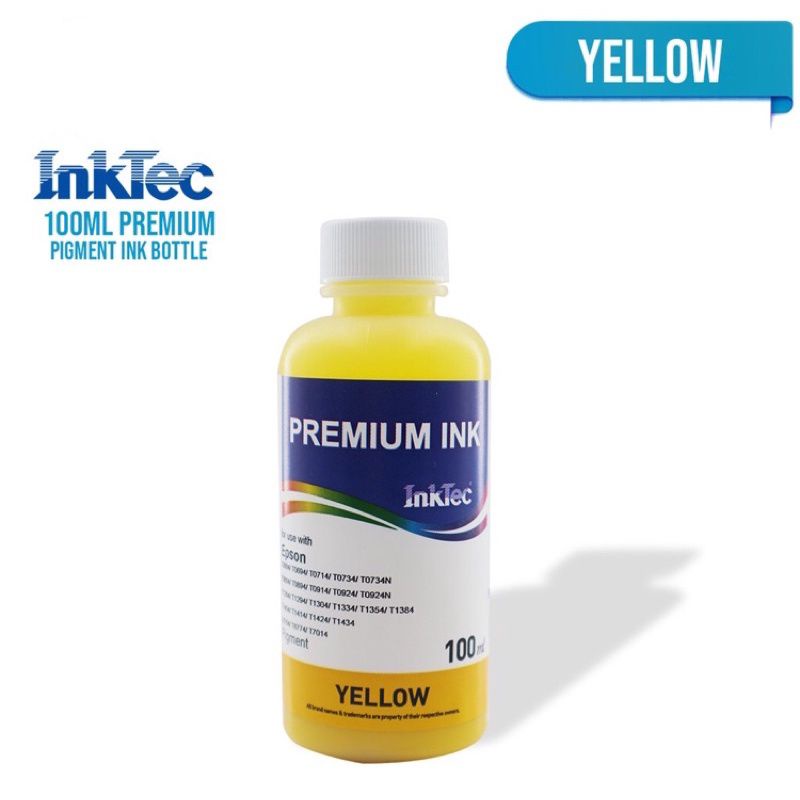 Inktec Premium Pigment Ink Bottle 100ml (Cyan, Magenta, Yellow, Black ...