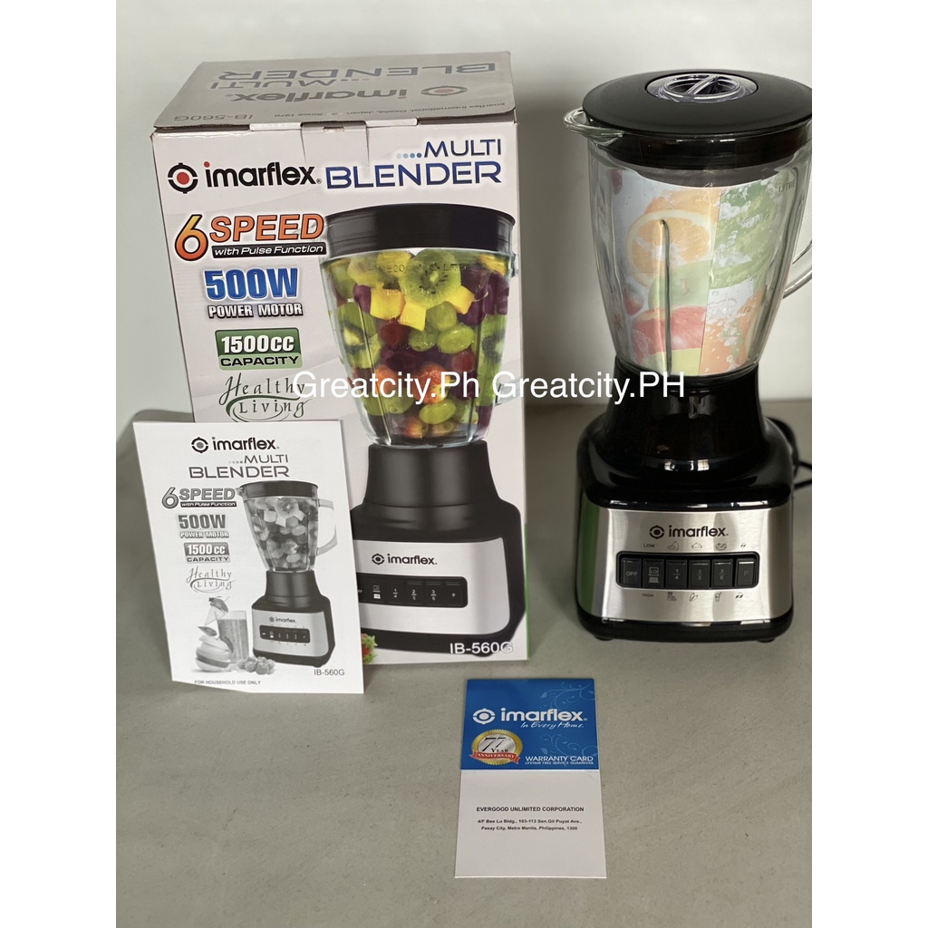 Imarflex Multi-blender IB-560G 1500cc Black | Shopee Philippines