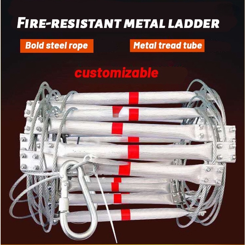 Fire escape ladder fire wire rope ladder high altitude operation rescue ...