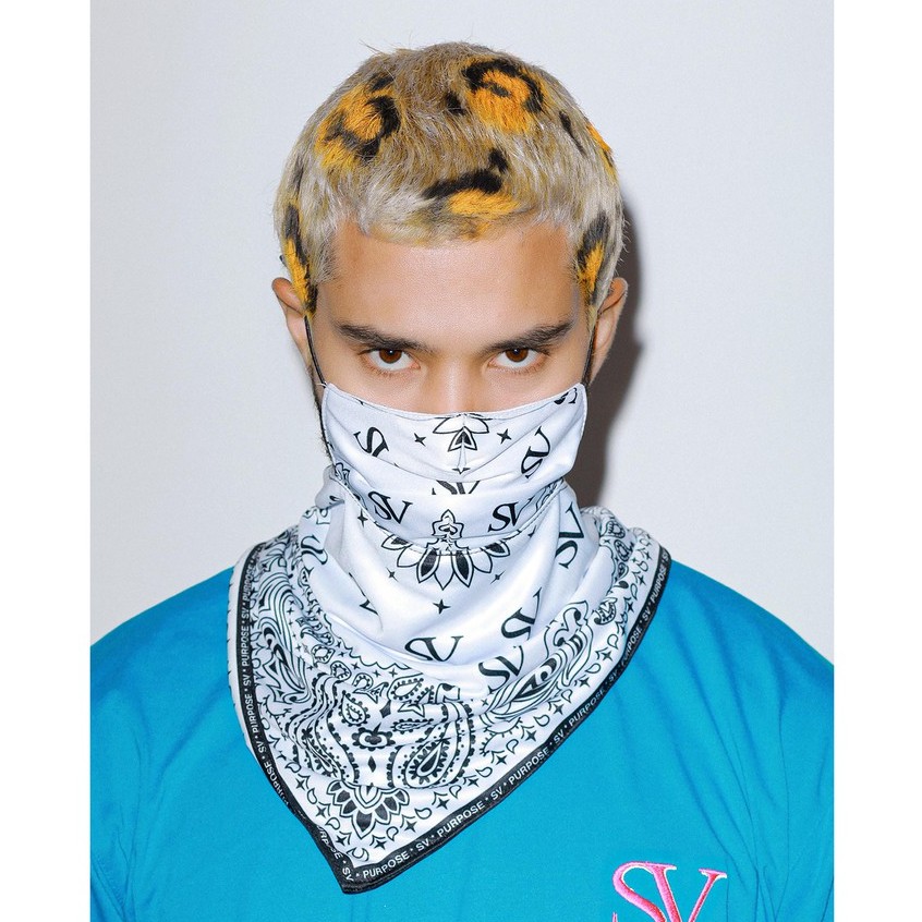 SV Merch "SV Bandana Mask" White/Black (For Men/Women) | Shopee Philippines
