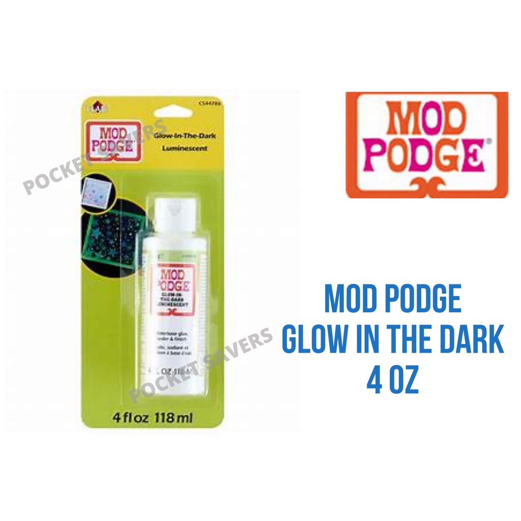MOD PODGE Glow In The Dark 4 oz (Acrylic Sealer, Painting Coating ...