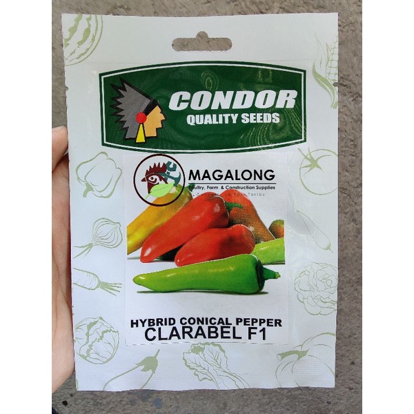 CONDOR SEEDS - CONICAL PEPPER SEEDS - CLARABEL F1 HYBRID 0.5 Grams ...