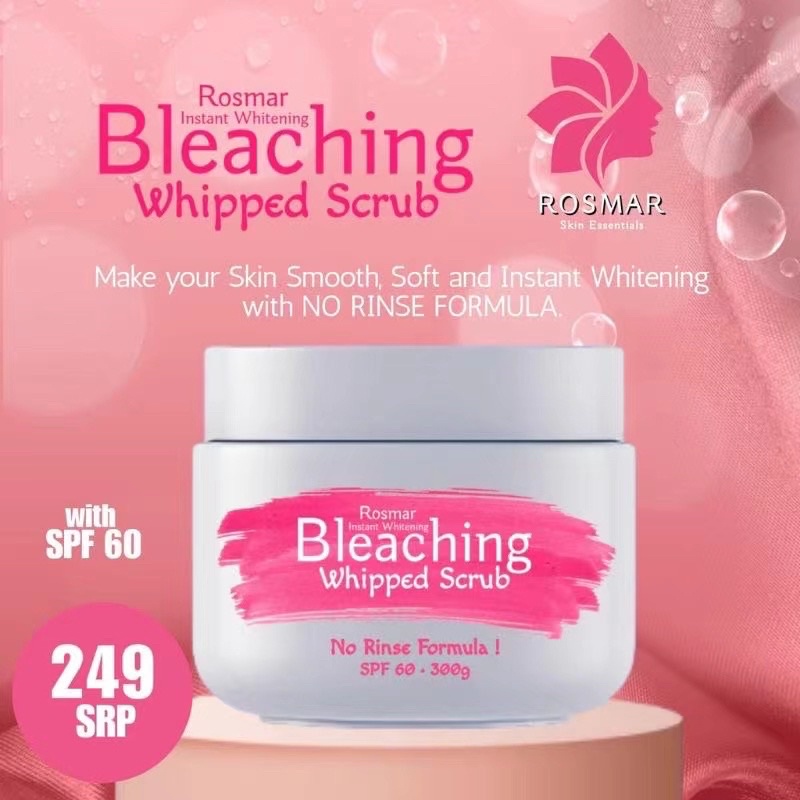 ROSMAR INSTANT WHITENING BLEACHING WHIPPED SCRUB 100G & 300G | Shopee ...