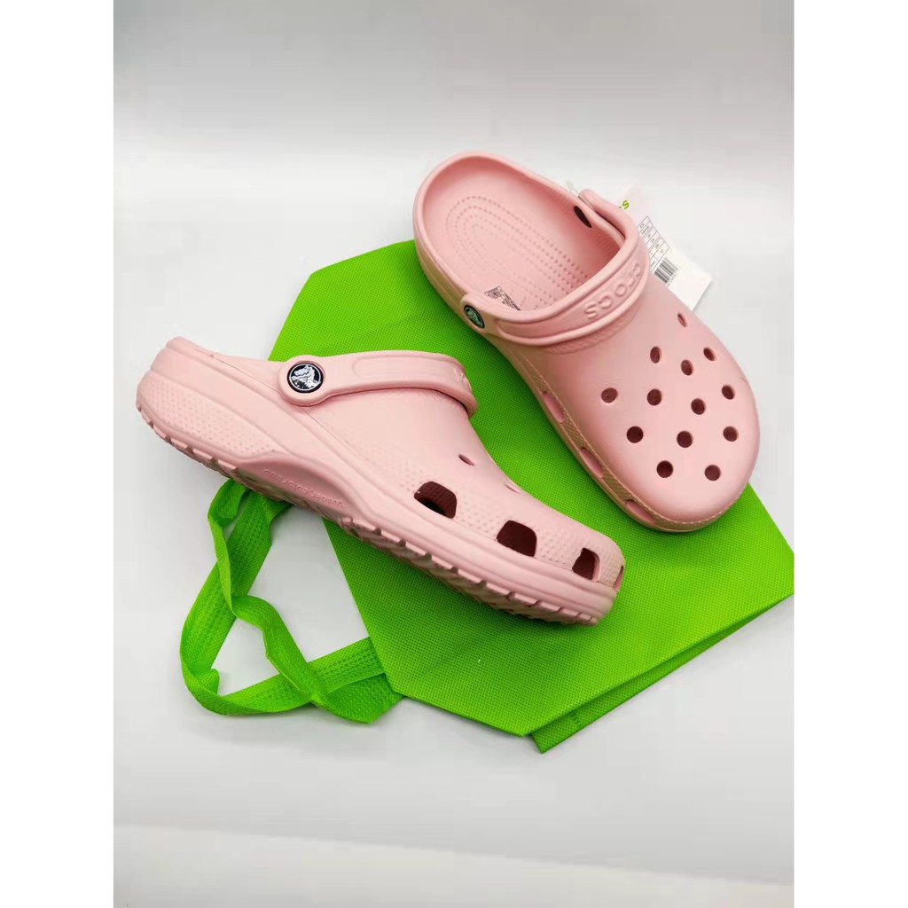Crocs classic clogs light pink for woman with ecobag | Shopee Philippines