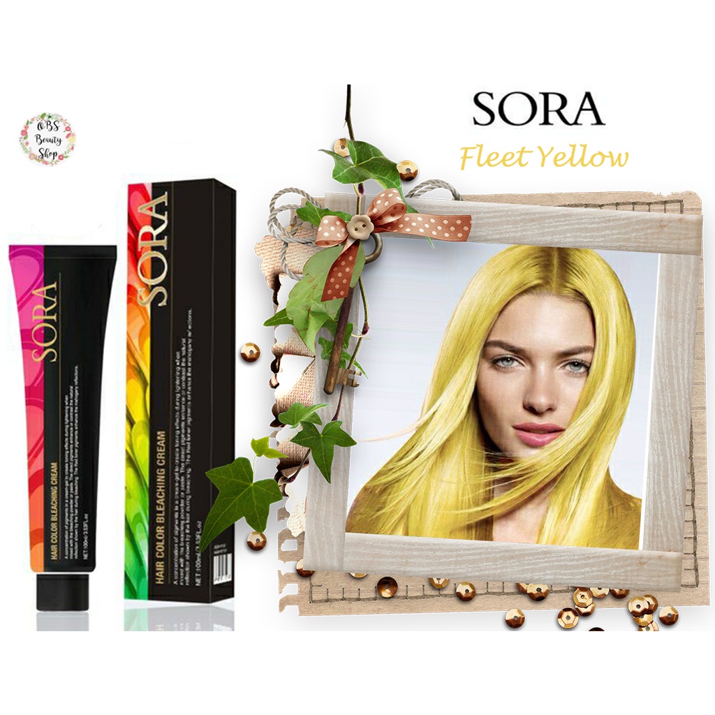 Sora Hair Color Bleaching Cream 100g Fleet Yellow | Shopee Philippines