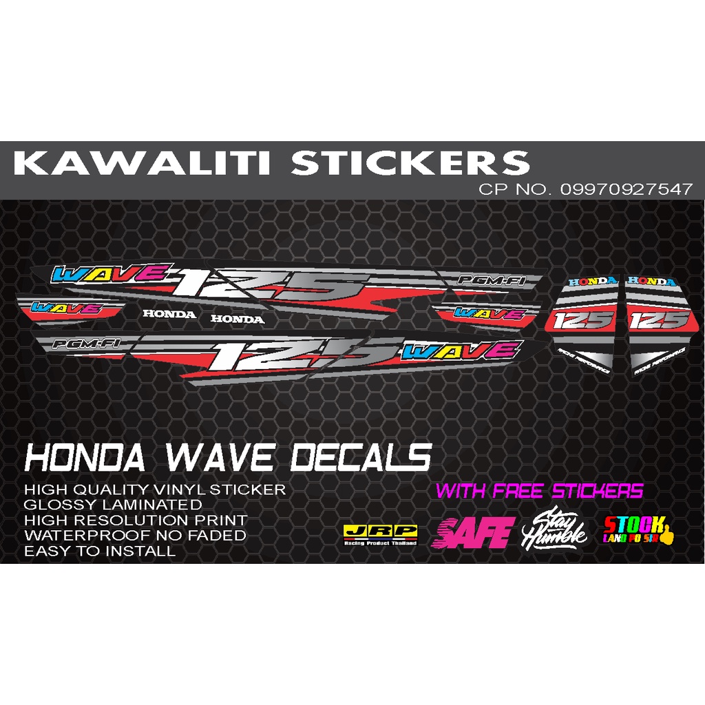 Honda Wave 125 Sticker Decals | Shopee Philippines