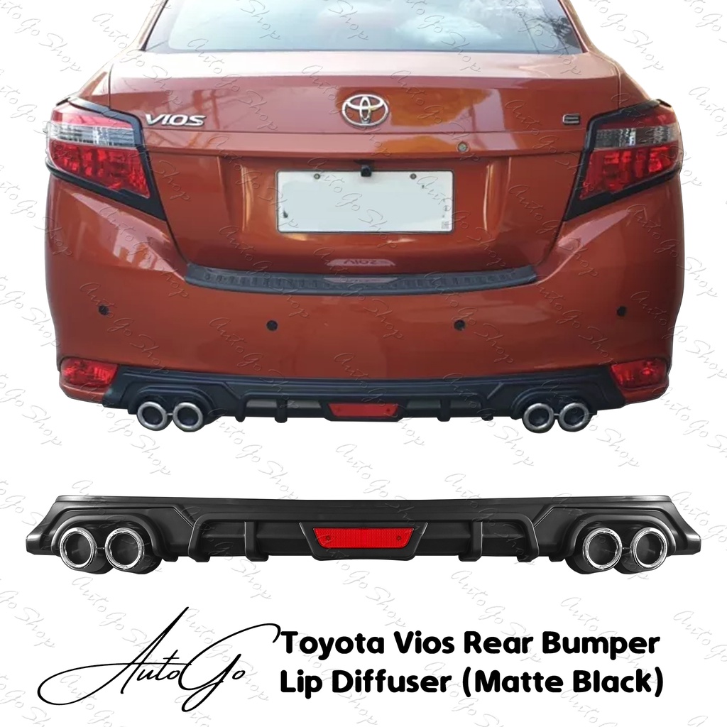 Toyota Vios 2013-2018 3RD GEN SUPERMAN Rear Bumper Lip Diffuser (Matte ...